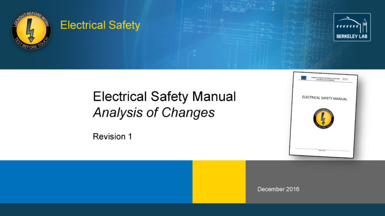 esm-rev-1-analysis-of-changes - Electrical Safety